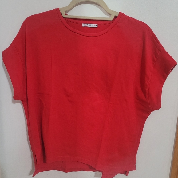 Zara | Tops | Zara Red Tshirt In Size S | Poshmark